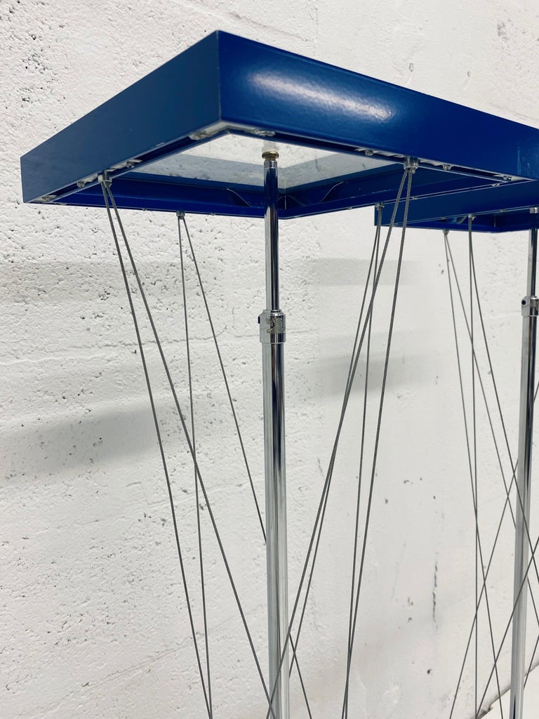 Pair of Modern Contemporary Tension Wire Pedestal Tables For Sale at ...