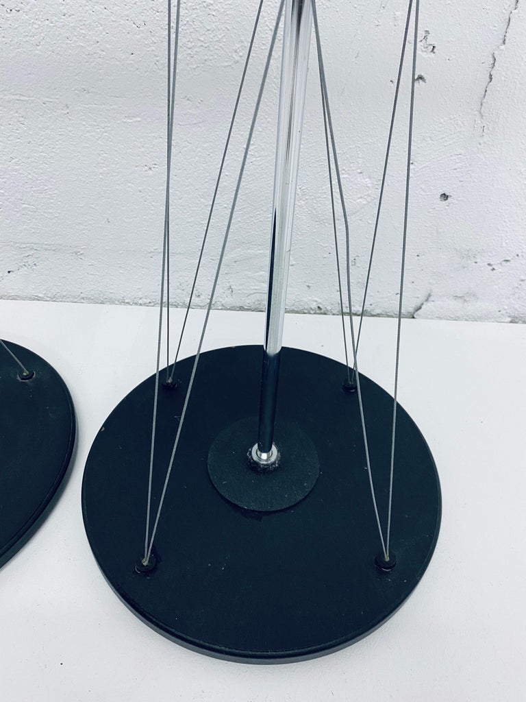 Pair of Modern Contemporary Tension Wire Pedestal Tables For Sale at ...
