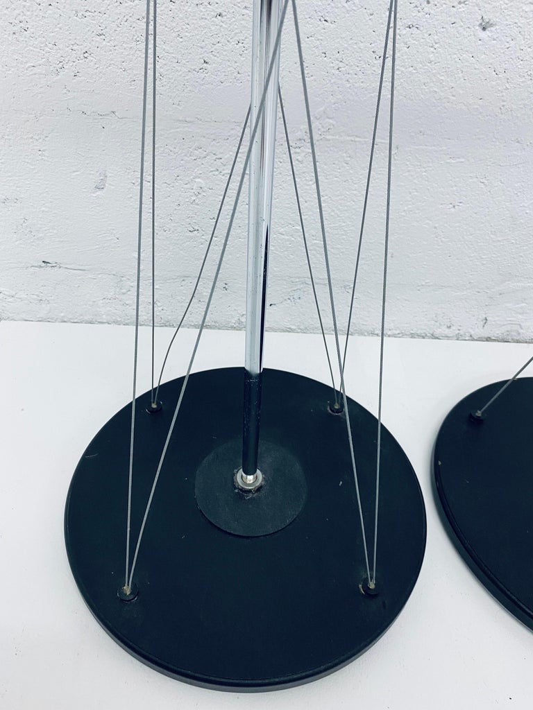 Pair of Modern Contemporary Tension Wire Pedestal Tables For Sale at ...