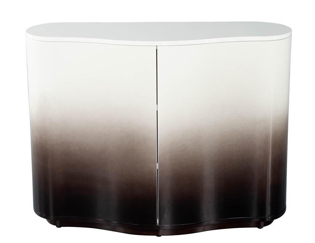 Pair of Modern Curved Chests in Ombre Finish at 1stDibs