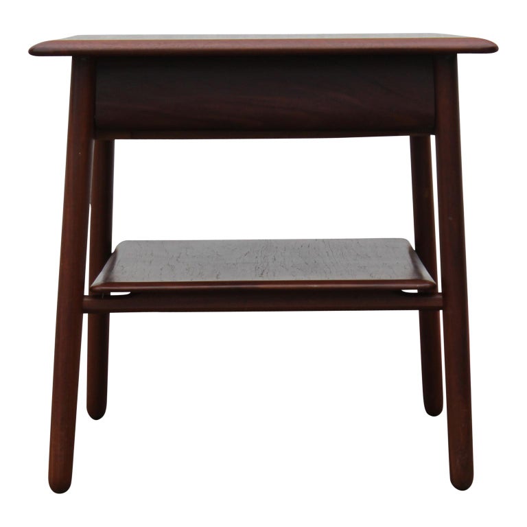 Pair of Modern Danish Teak Side or End Tables with Drawers at 1stDibs ...