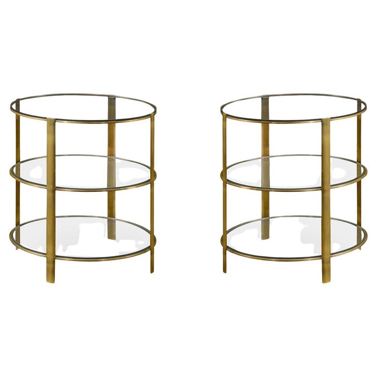 Pair of Modern French Side Tables For Sale at 1stDibs