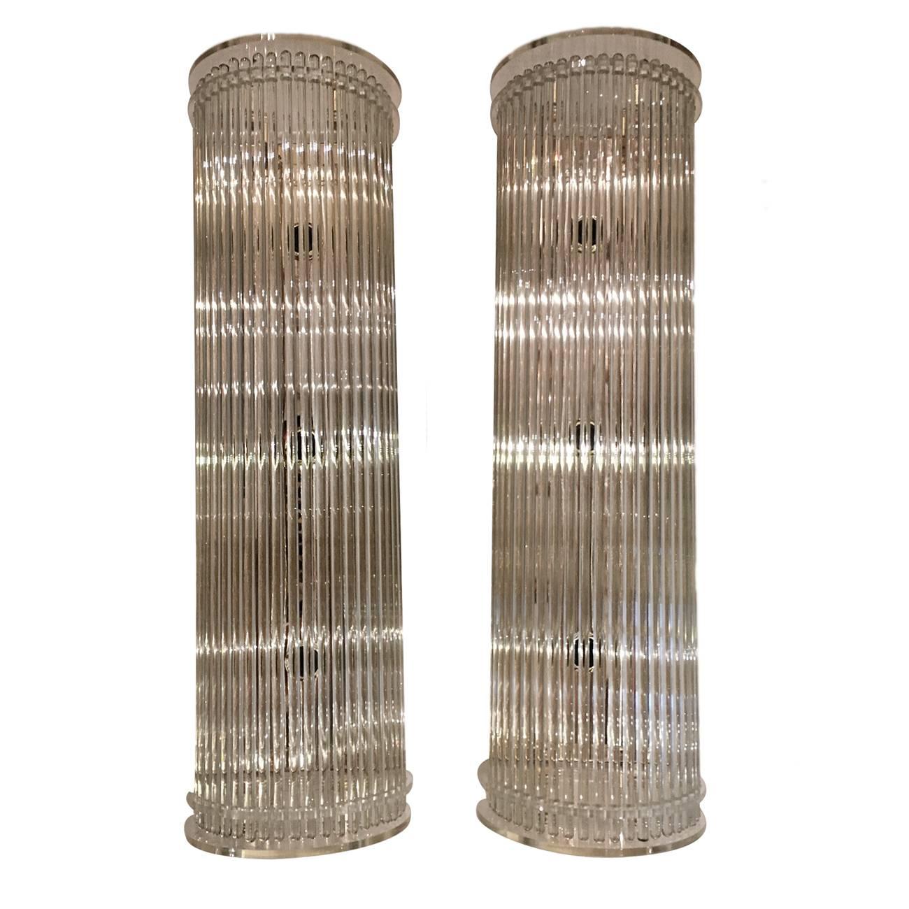 Pair of Opaline Glass Sconces For Sale at 1stDibs