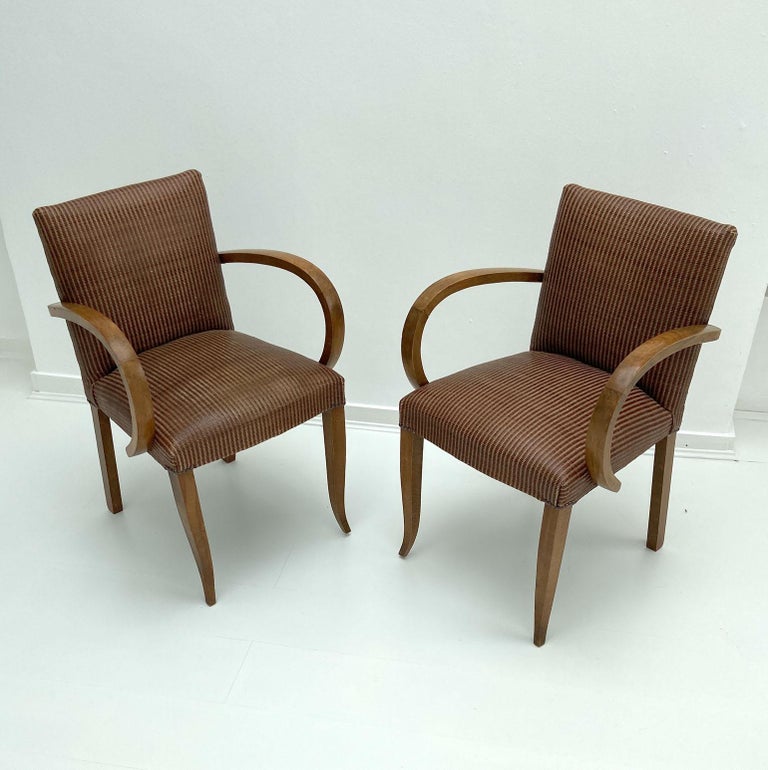 Pair of Modernist Bridge Chairs or Armchairs, French, 1930s For Sale at ...