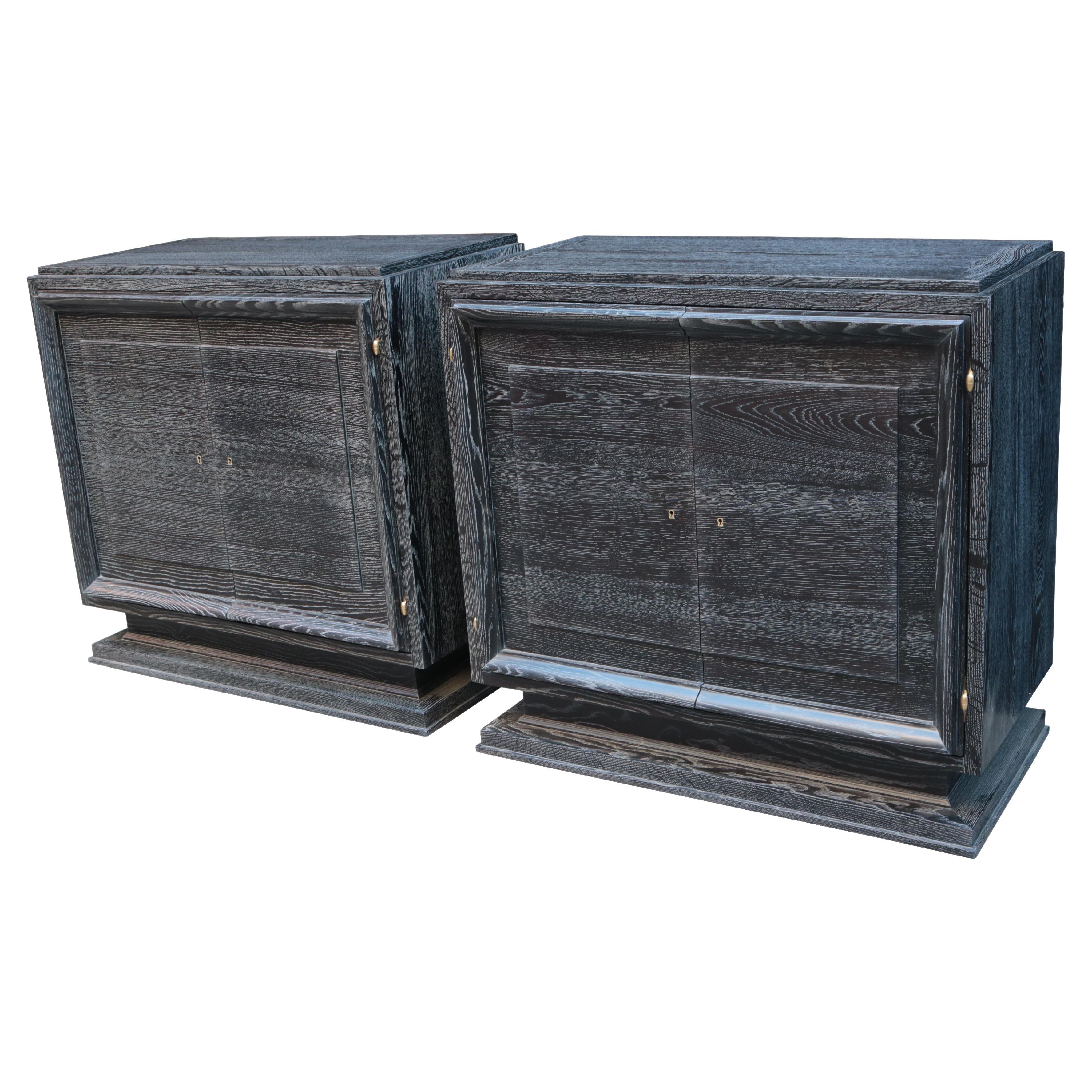 Mid Century Modern Cabinet Cerused Oak at 1stDibs