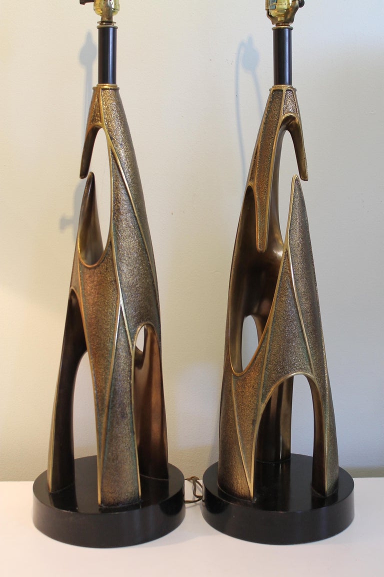 Pair of Modernist Freeform Lamps by Westwood Lamp Co. at 1stDibs