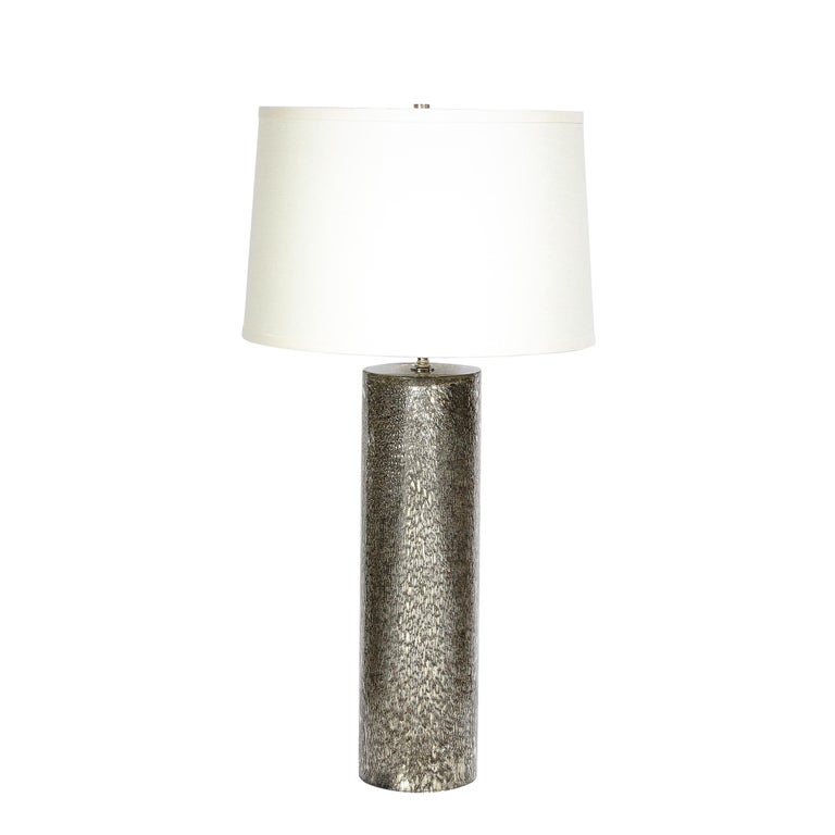 Pair of Modernist Hand-Blown Murano Glass Table Lamps with Murine ...