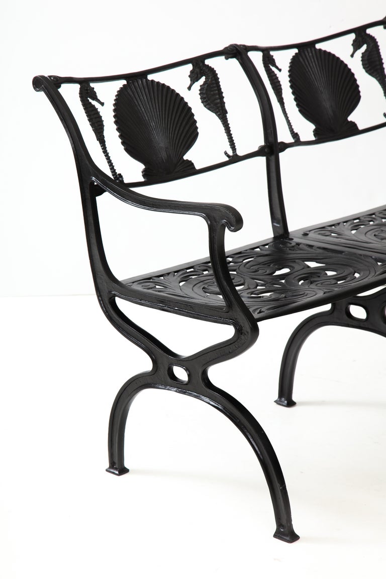 Pair of Molla Shell and Seahorse Cast Aluminium Benches at 1stDibs ...