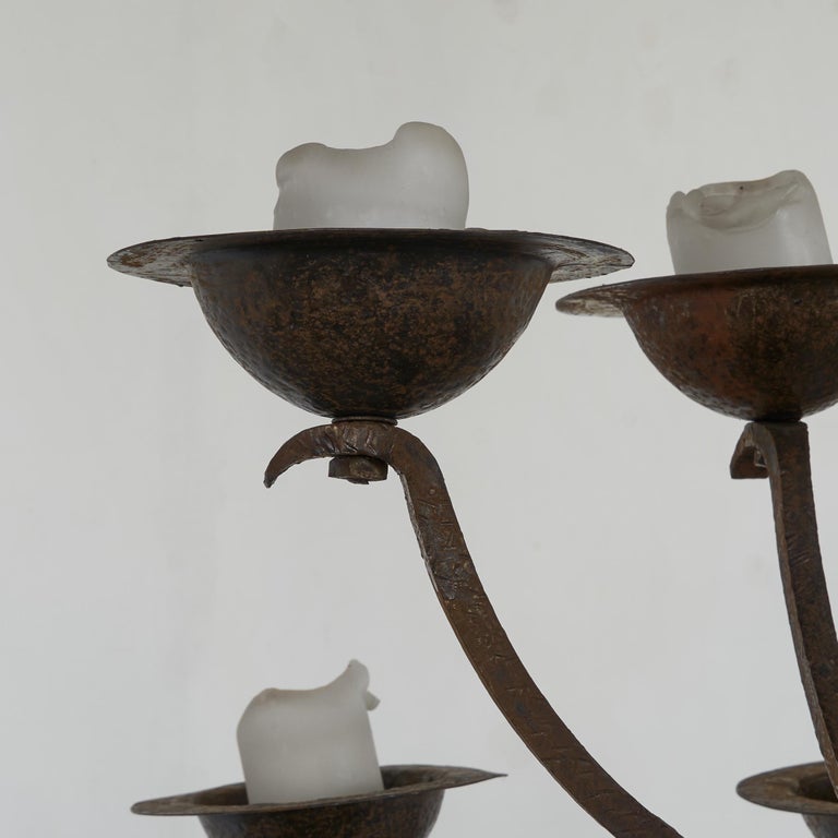 Monumental Pair of Hand Forged Art Deco Candle Holders 1930s For Sale ...