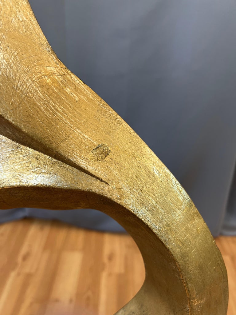 Pair of Monumental Gold Leaf Chofa Sculptures For Sale at 1stDibs