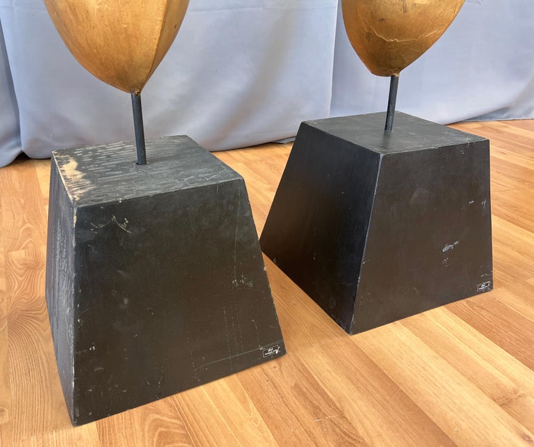 Pair of Monumental Gold Leaf Chofa Sculptures For Sale at 1stDibs