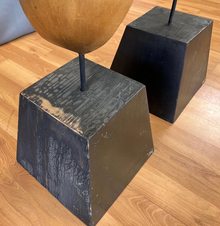 Pair of Monumental Gold Leaf Chofa Sculptures For Sale at 1stDibs