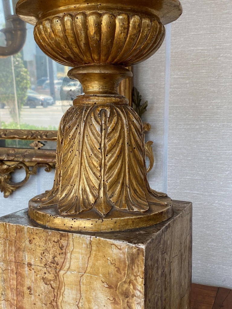 Pair of Monumental Italian Giltwood Candelabra, circa 1810 For Sale at ...