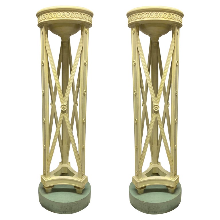 Pair of Monumental Italian Neoclassical Torcheres For Sale at 1stDibs