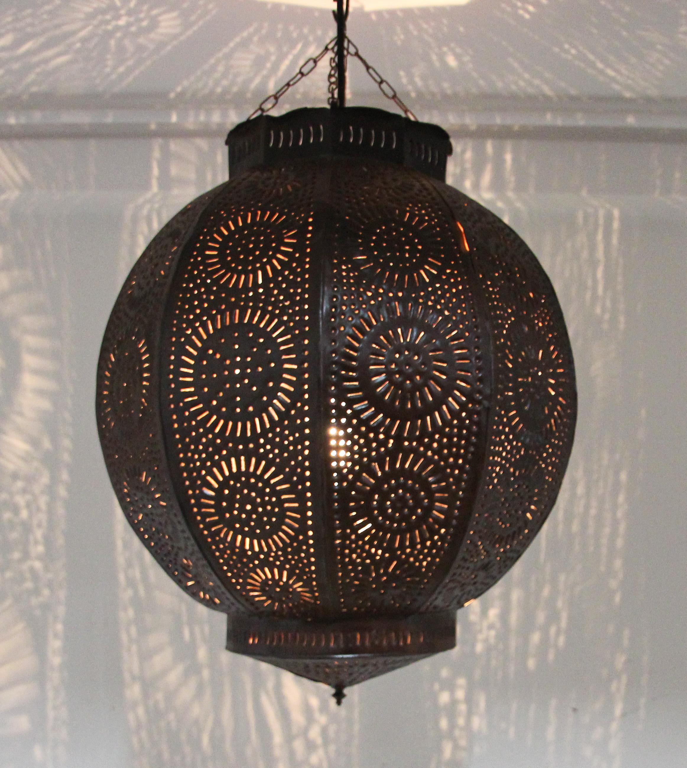 Pair of Moroccan Handcrafted Metal Pendants, North Africa For Sale at ...