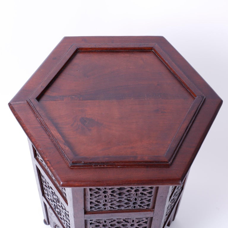 Pair of Moroccan Hexagon Stands or Tables at 1stDibs