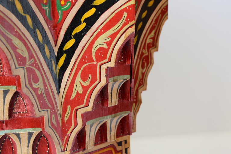 Pair of Moroccan Moorish Star Shape Red Side Tables at 1stDibs
