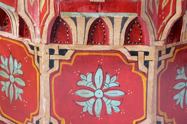 Pair of Moroccan Moorish Star Shape Red Side Tables at 1stDibs