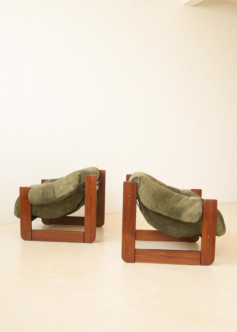 Pair of MP-97 Midcentury Lounge Chairs by Percival Lafer, 1970s For ...