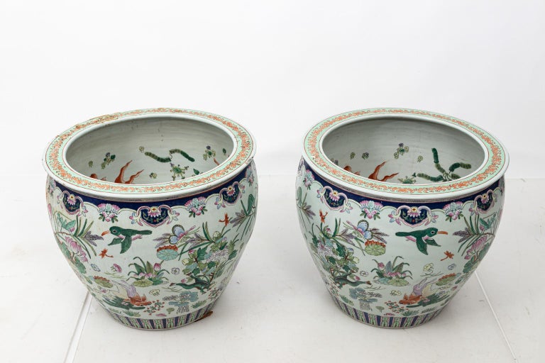 Pair of Multicolored Fish Bowls at 1stDibs