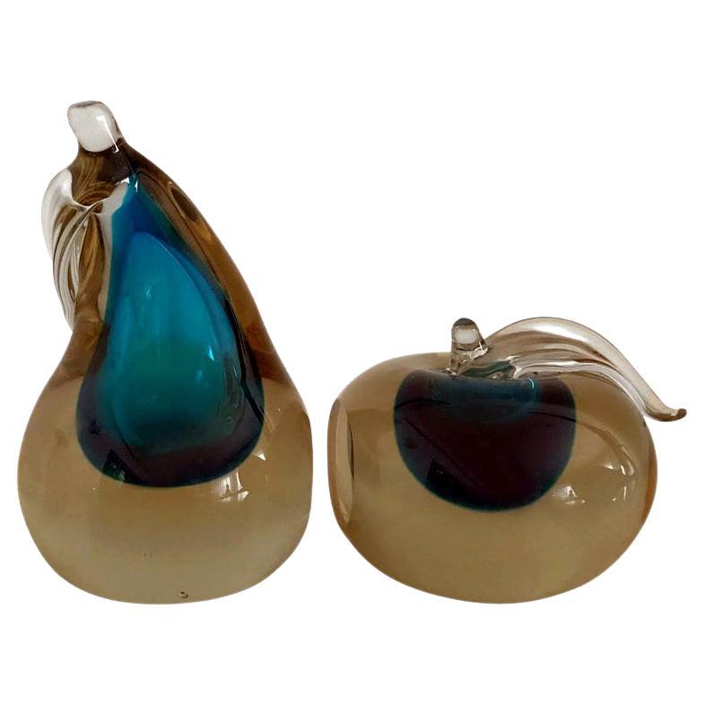 Blenko Glass Shell Bookends For Sale at 1stDibs