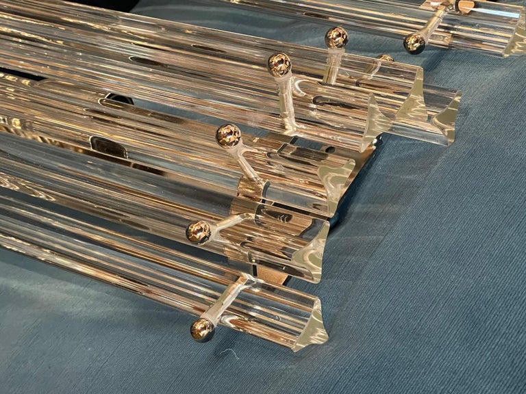 Pair of Murano Barber Style Sconces For Sale at 1stDibs