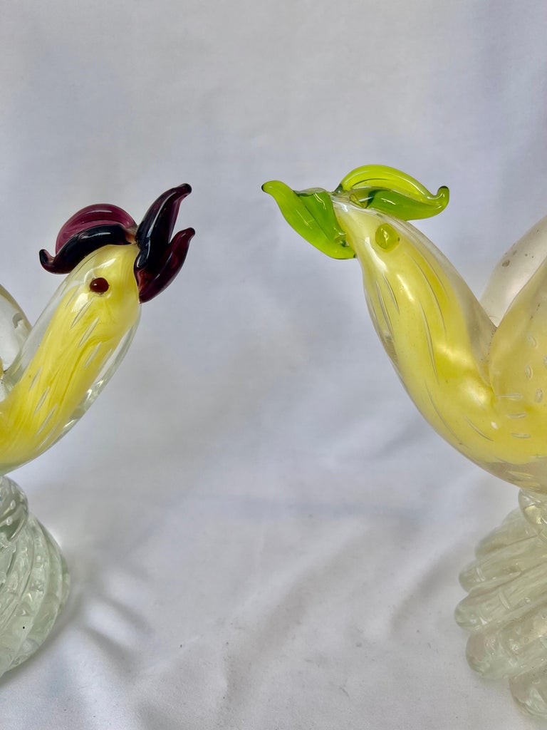 Pair of Murano Glass Birds-Mid 20th Century For Sale at 1stDibs