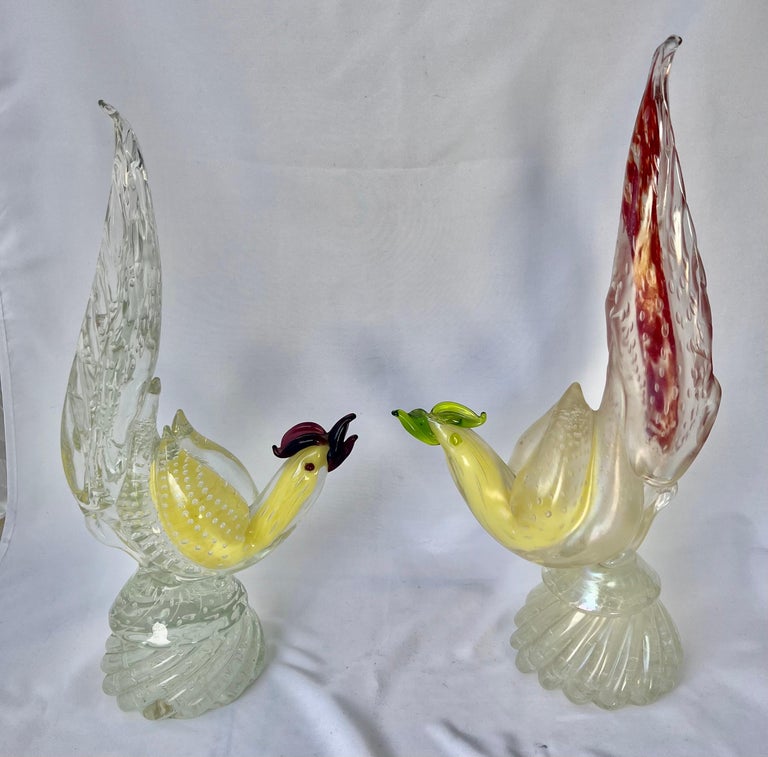 Pair of Murano Glass Birds-Mid 20th Century For Sale at 1stDibs