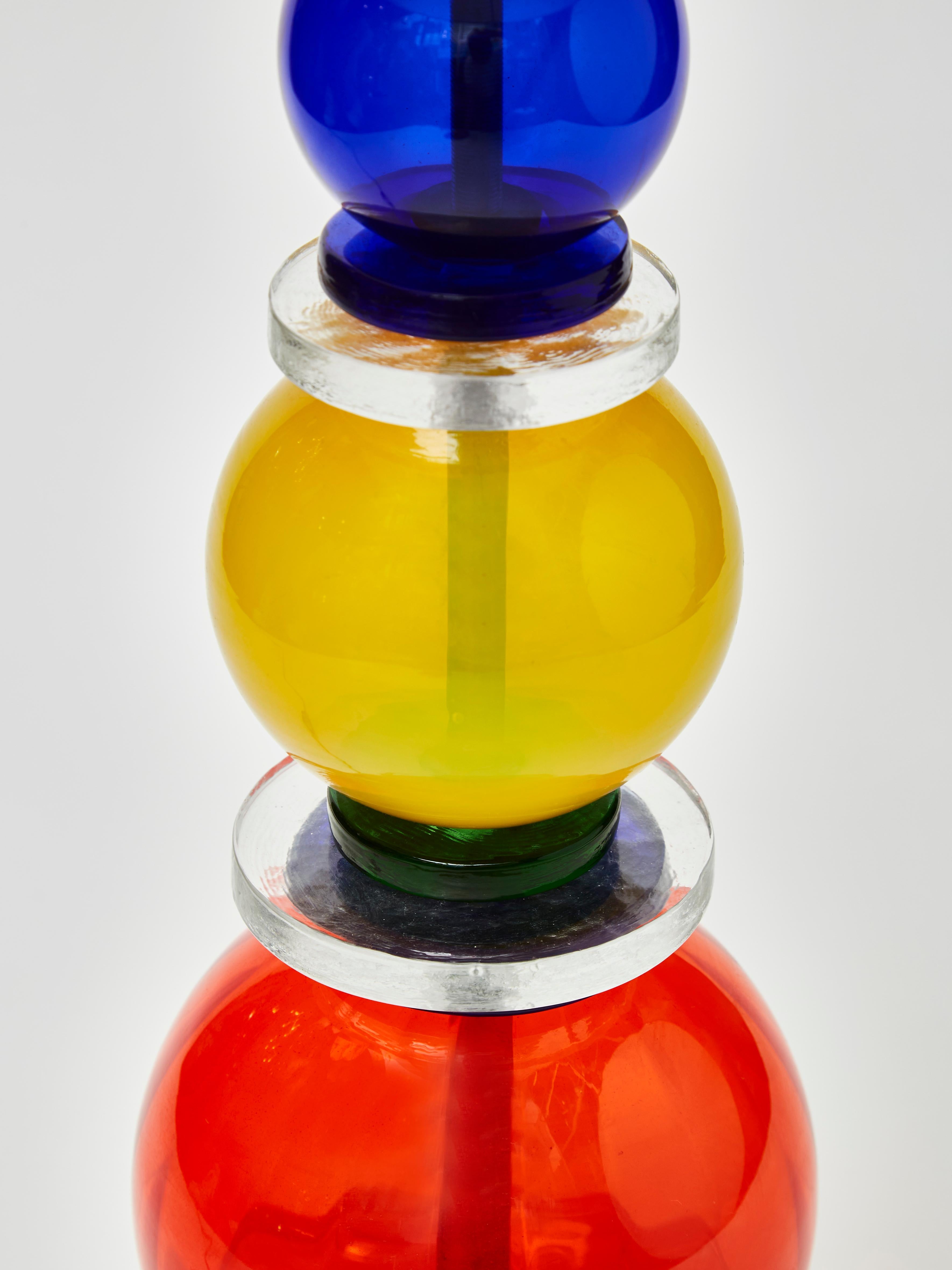 Pair of Murano Glass Table Lamps with Multi-Color Spheres at 1stDibs ...