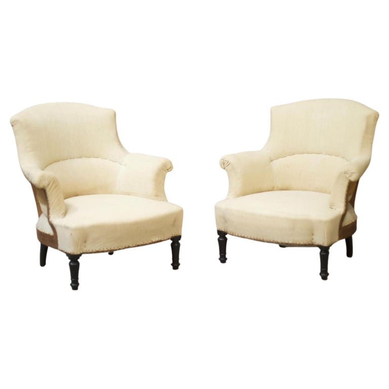 Pair of Napoleon III shield back armchairs For Sale at 1stDibs