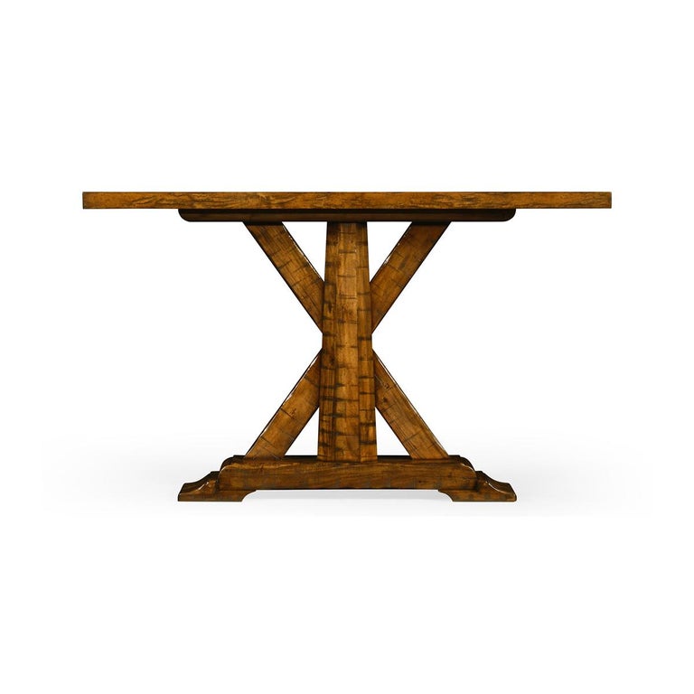 Pair of Narrow Rustic Consoles For Sale at 1stDibs