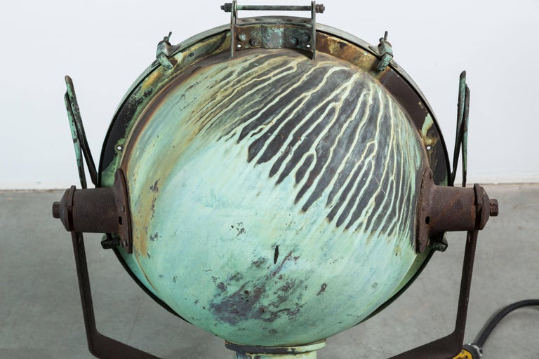 Pair of Nautical Copper Ship Spot Lights Original Patina For Sale at ...