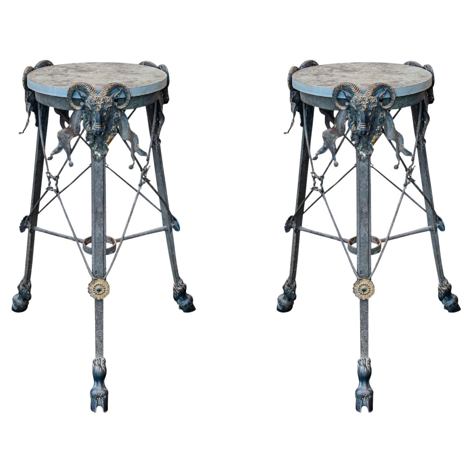 Pair of Neo-Greek Pedestals. C.G. Diehl and J.Brandely, France, circa ...