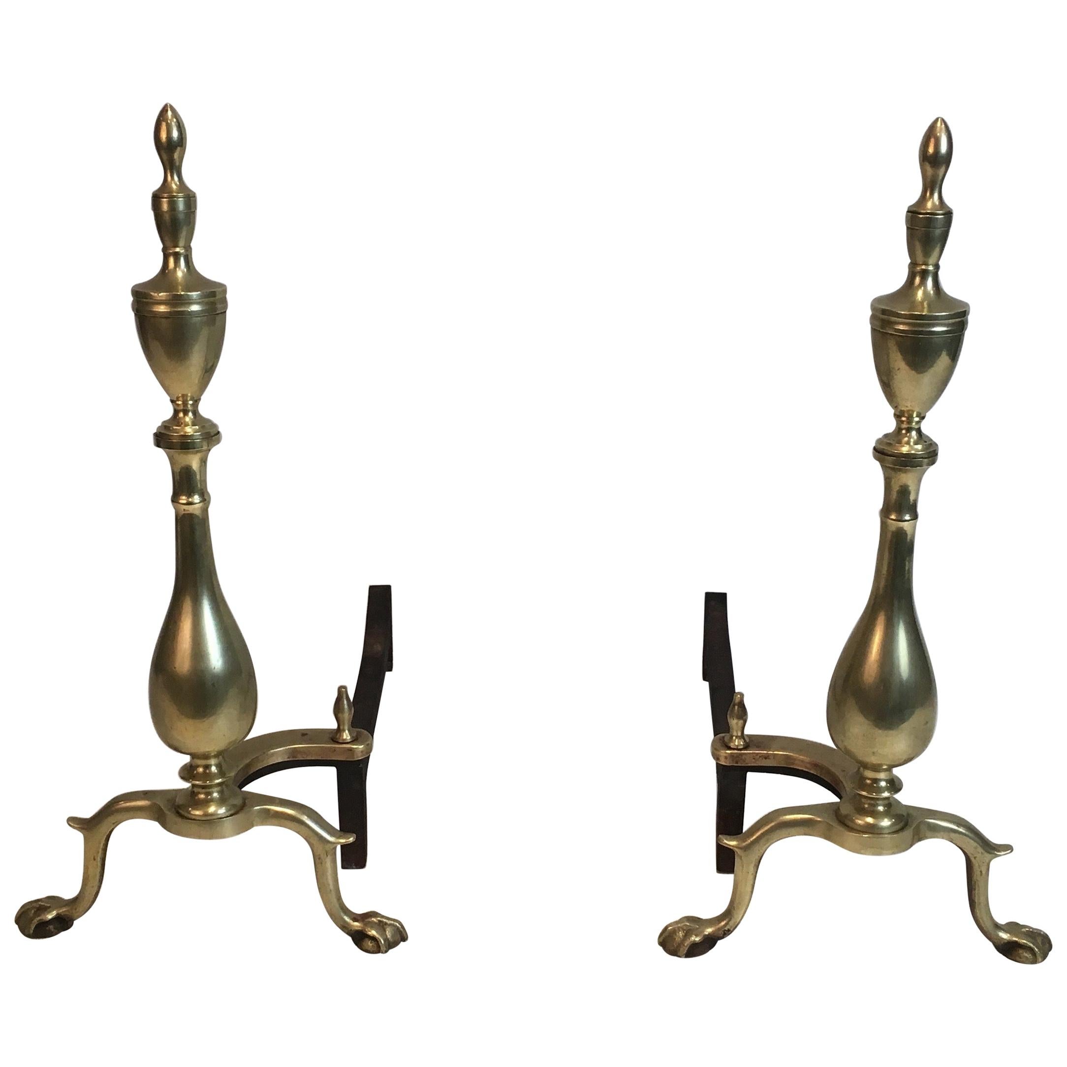 19th Century Rustic Antique Anchor Andirons at 1stDibs