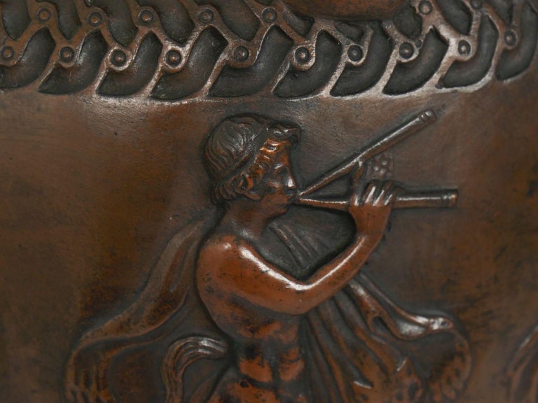 Pair of Neo-Greco Antique Cast Bronze Amphora Table Lamps, circa 1900 ...