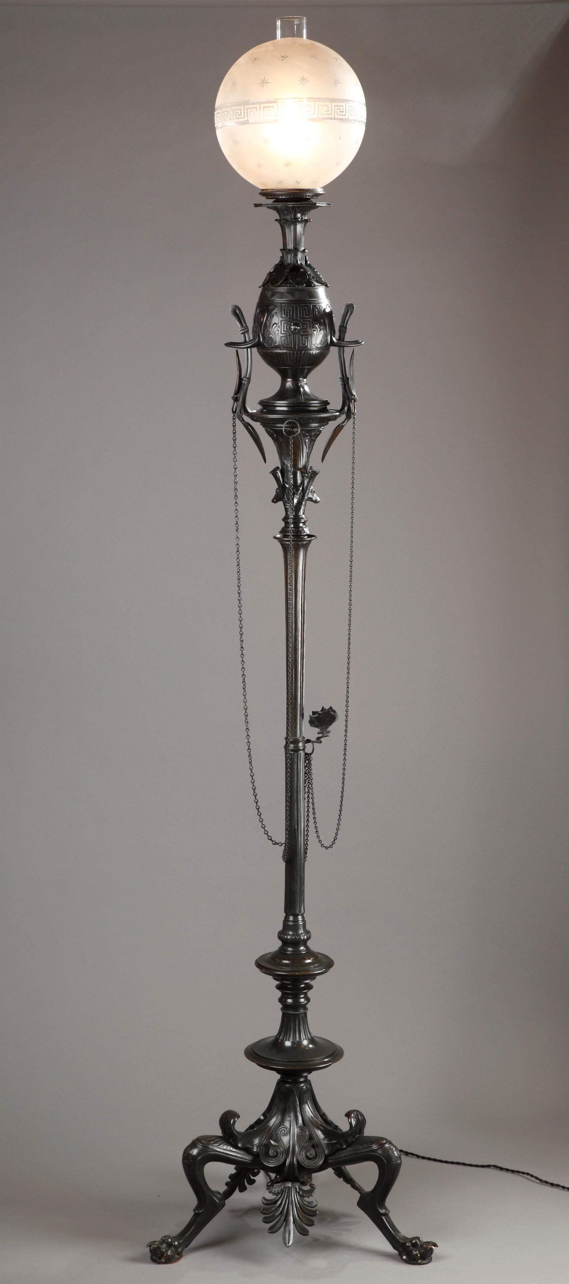 Pair of Neo-Greek Floor Lamps Attributed to G. Servant, France, Circa ...