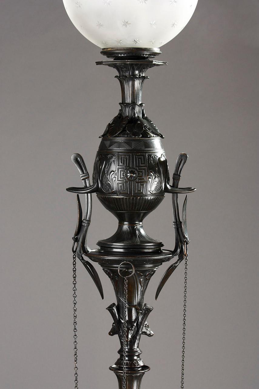 Pair of Neo-Greek Floor Lamps Attributed to G. Servant, France, Circa ...