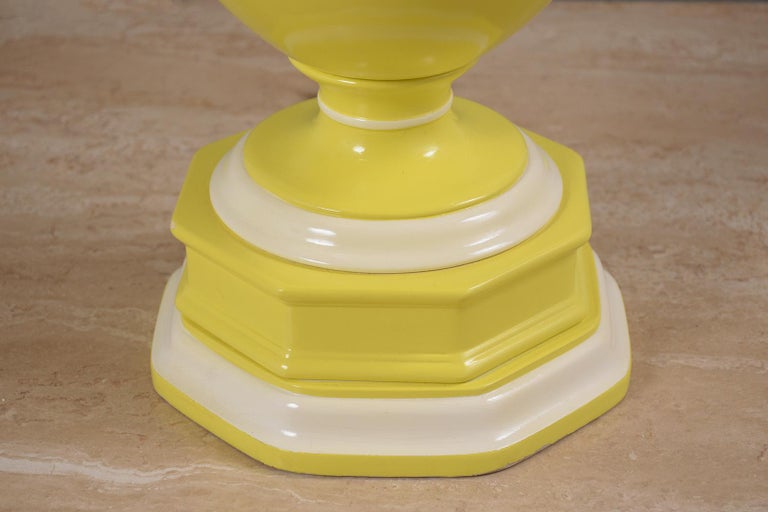 Mid-Century Modern Yellow Ceramic Table Lamps For Sale at 1stDibs
