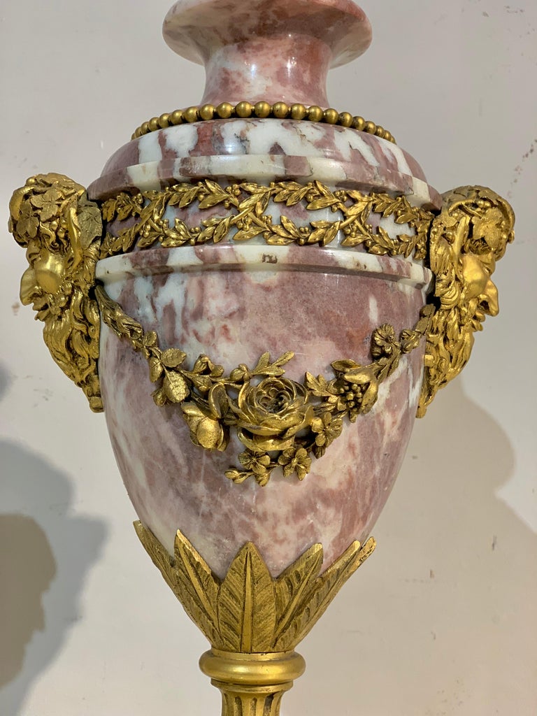 Pair of Neoclassic Paris Marble Vase For Sale at 1stDibs