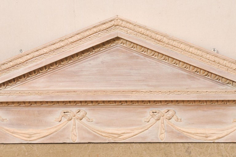 Pair of Neoclassic Style Hanging Wood Pediments For Sale at 1stDibs