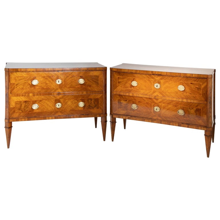 Pair of Neoclassical Chests For Sale at 1stDibs