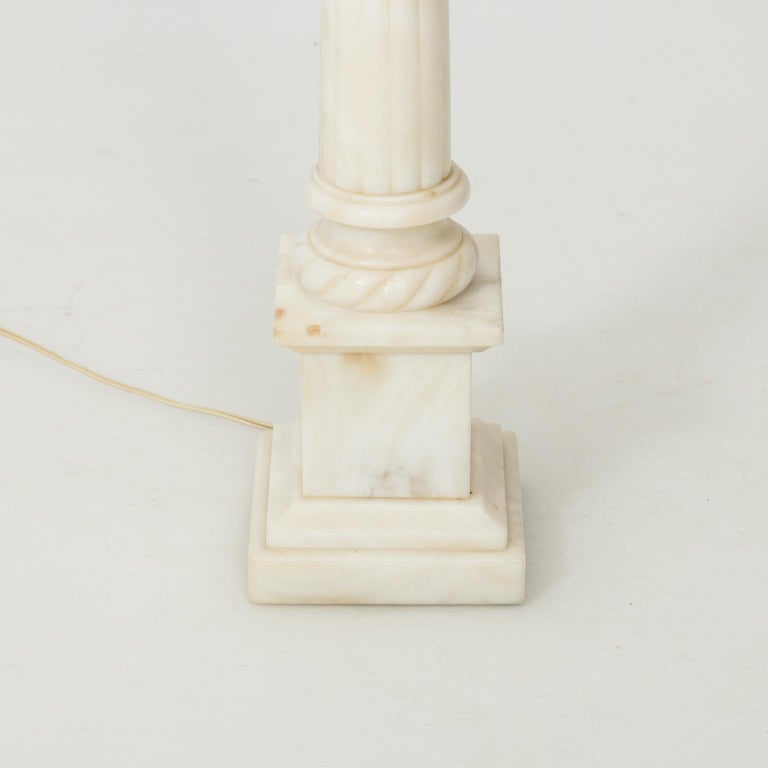 Pair of Neoclassical Column Lamps at 1stDibs