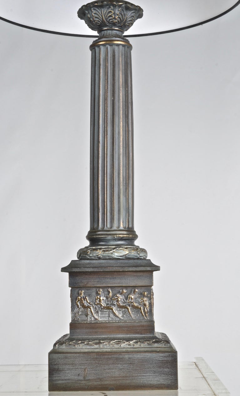 Pair of Neoclassical Column Lamps, USA, circa 1950s For Sale at 1stDibs