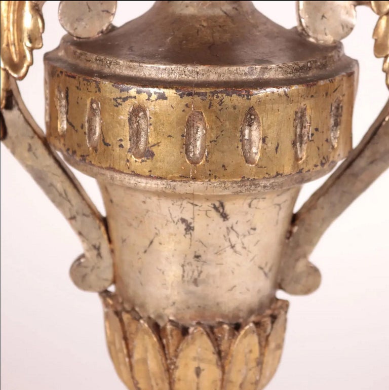 Pair of Neoclassical Flat Back Giltwood Urns, circa 1760 For Sale at ...