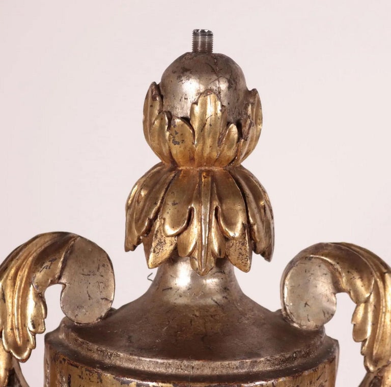 Pair of Neoclassical Flat Back Giltwood Urns, circa 1760 For Sale at ...