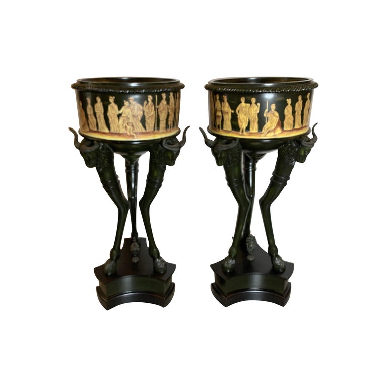 Pair of Neoclassical Planters by Maitland Smith at 1stDibs