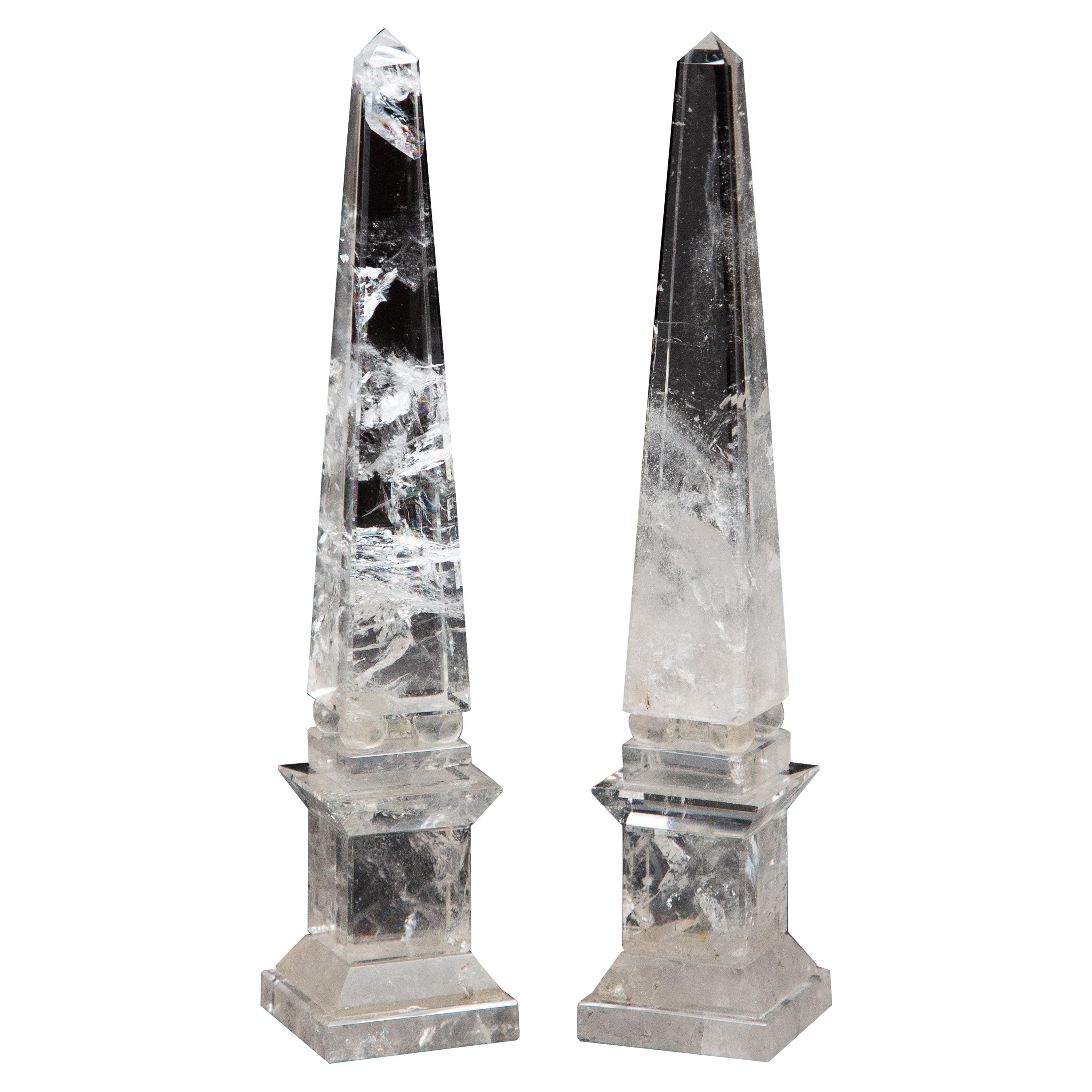 Lager Rock Crystal Obelisk For Sale at 1stDibs