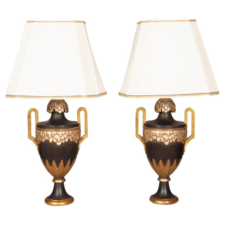 Pair of Neoclassical Style Composition Table Lamps For Sale at 1stDibs