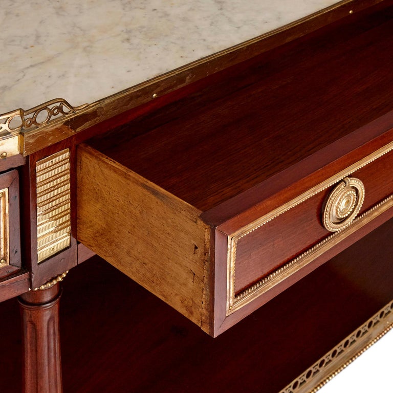 Pair of Neoclassical Style Gilt Bronze Mounted French Consoles For Sale ...