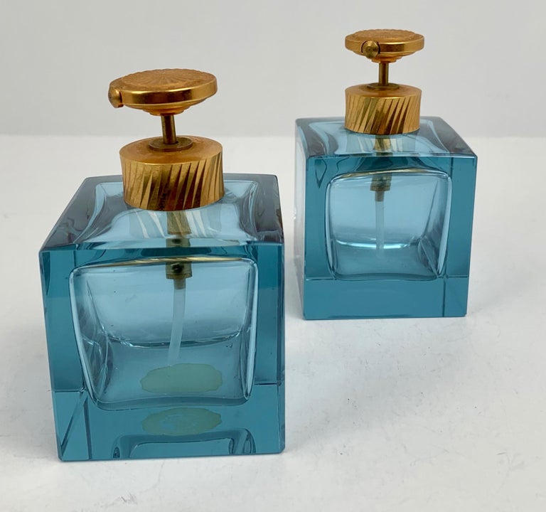 Neodymium Alexandrite Crystal Perfume Bottles-a Pair at 1stDibs ...
